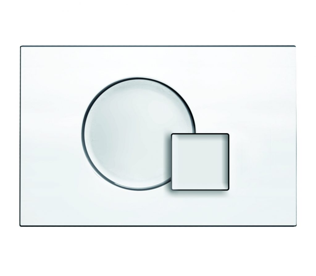 Flush Control Plate with Q- Button Chrome Finish – Eauset