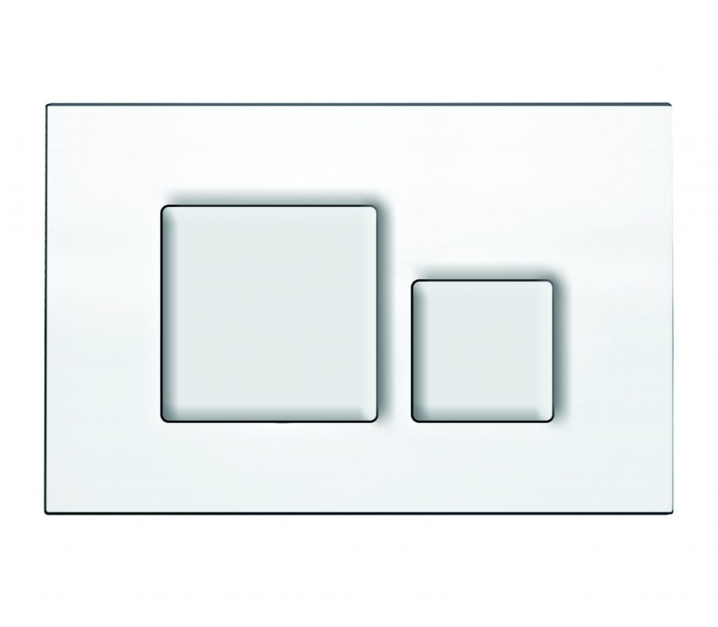 Flush Control Plate with Square Button Chrome Finish – Eauset